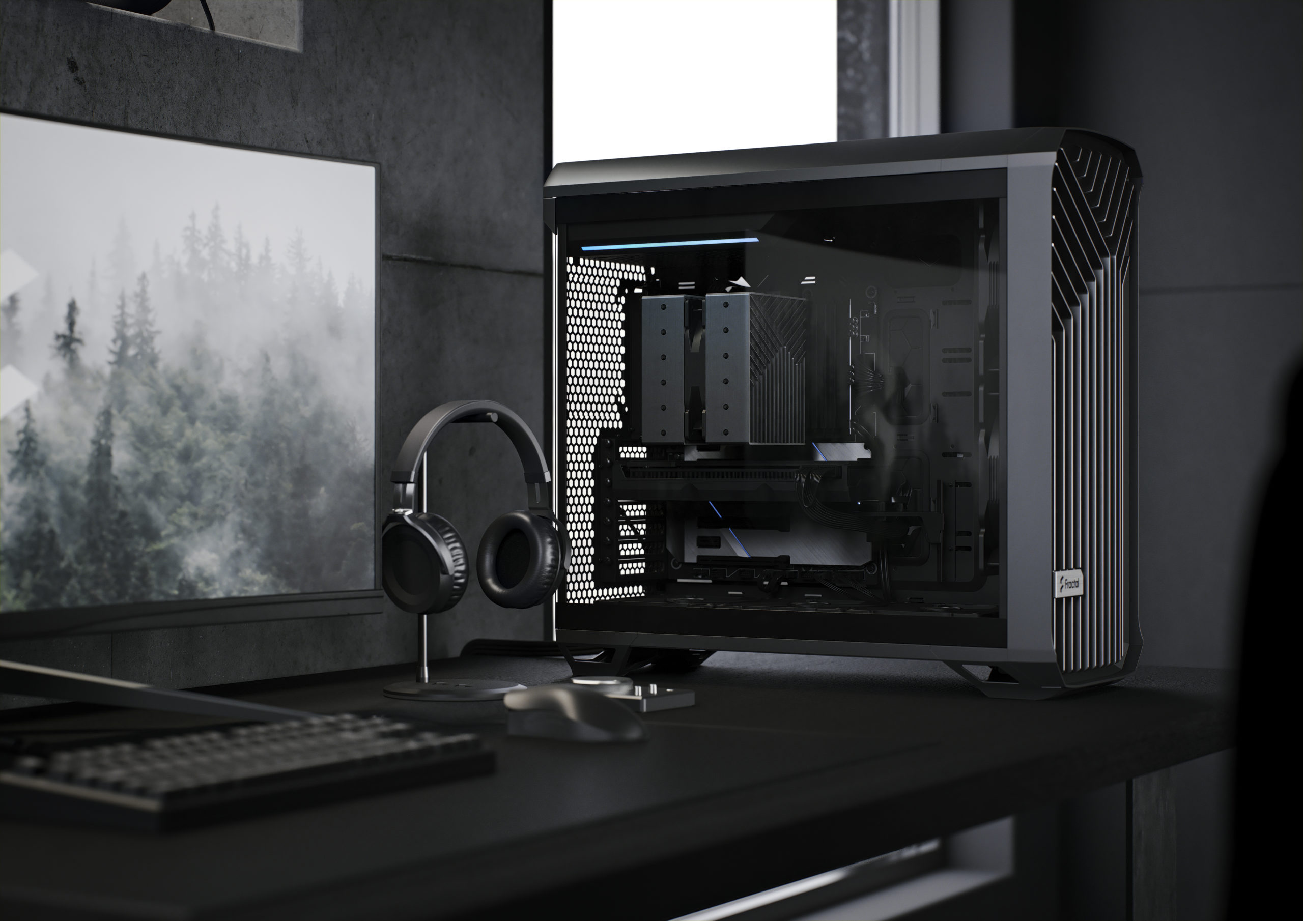 Fractal Design Torrent Full tower Gaming PC Case, Black Solid | FD-C ...